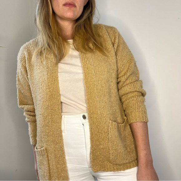 Vintage | Sweaters | Vintage Alicia Tan Knobby Knit Open Front Sweater ...